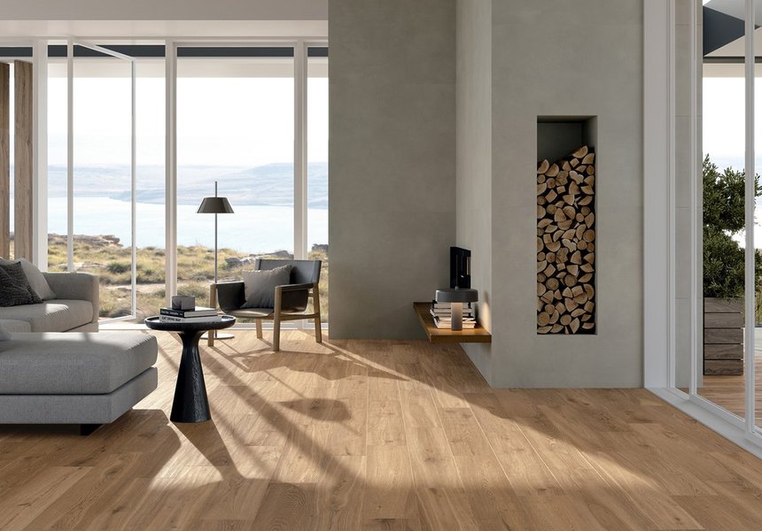Wood-effect modern stoneware: furnishing inspirations | Marca Corona ...