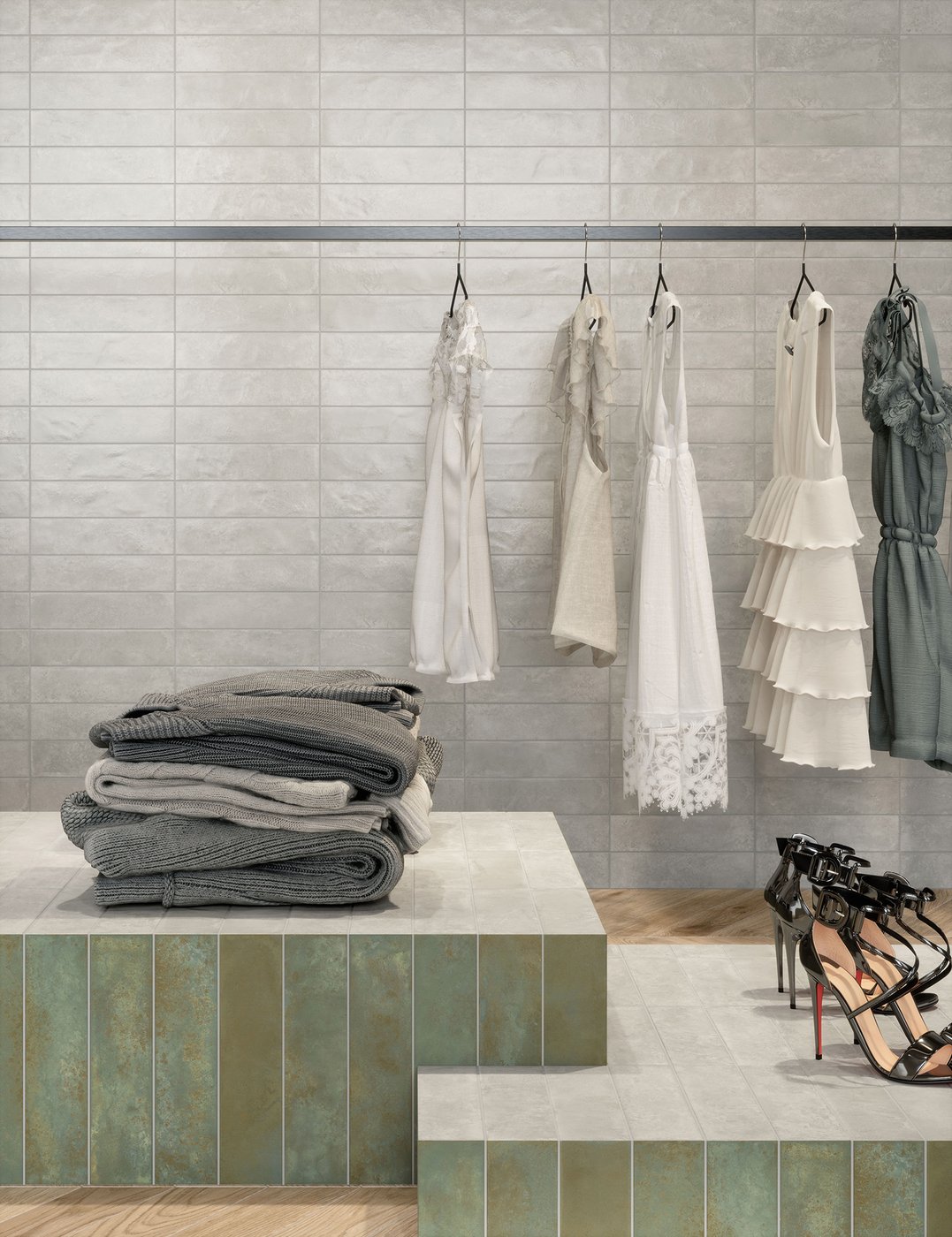 Miniature Fuoco Metal Effect Stoneware Tiles | Marca Corona