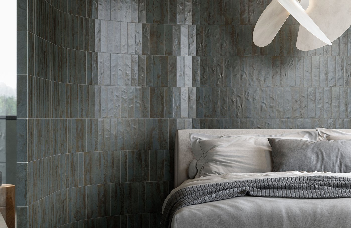 Miniature Fuoco Metal Effect Stoneware Tiles | Marca Corona