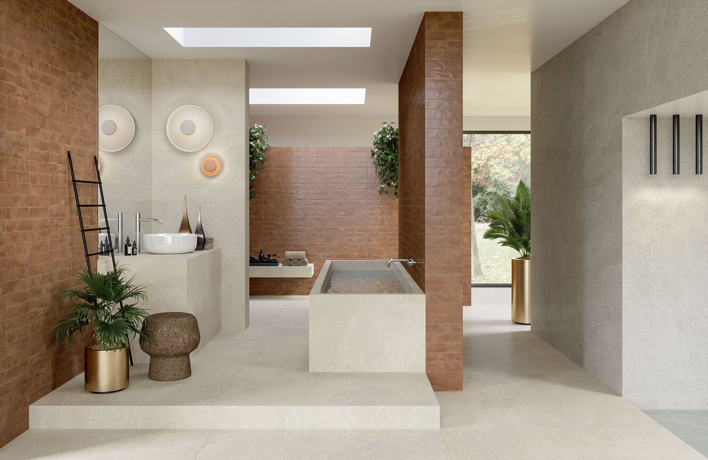 Miniature Fuoco Metal Effect Stoneware Tiles | Marca Corona