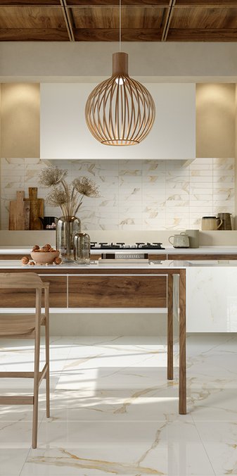 White floor tiles and wall tiles design | Marca Corona