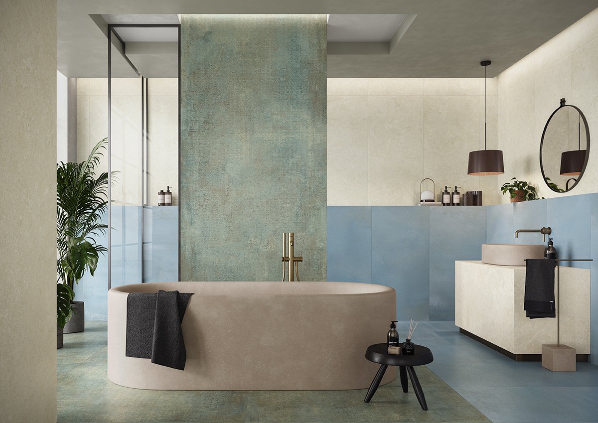 Tiles with volcanic lava effect texture Vulcanica | Marca Corona