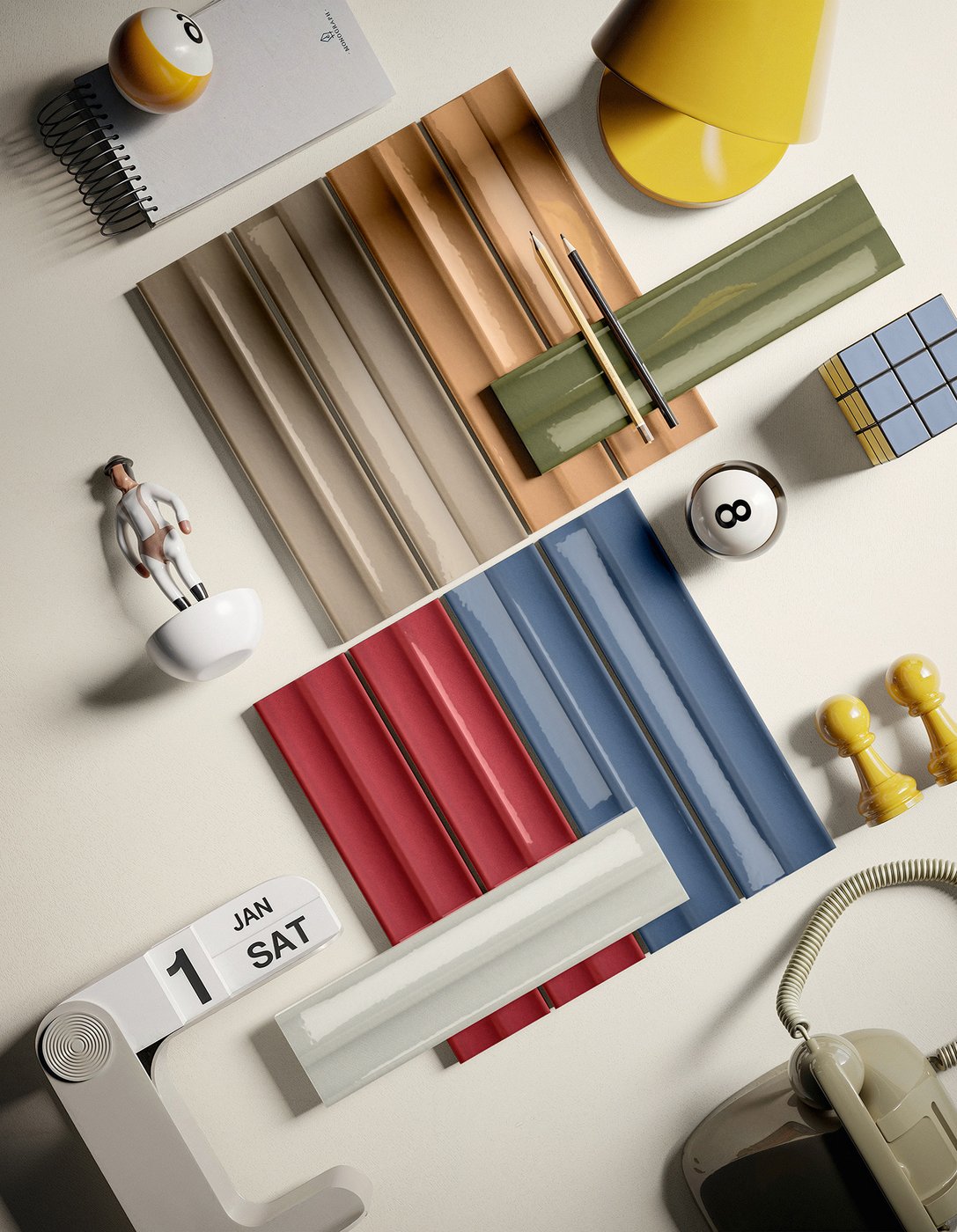 Marca Corona Miniature Rima: the stoneware minibrick that sets colour ...