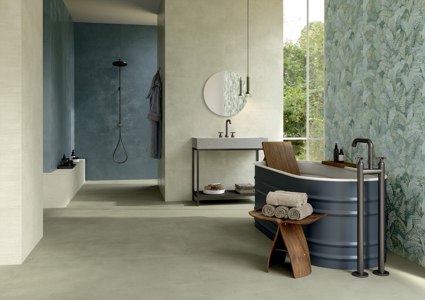 Concrete and resin effect stoneware Multiforme | Marca Corona