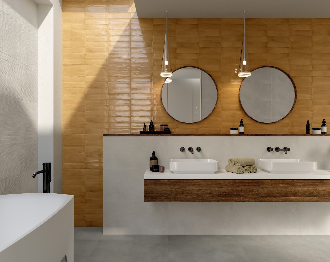 Concrete and resin effect stoneware Multiforme | Marca Corona