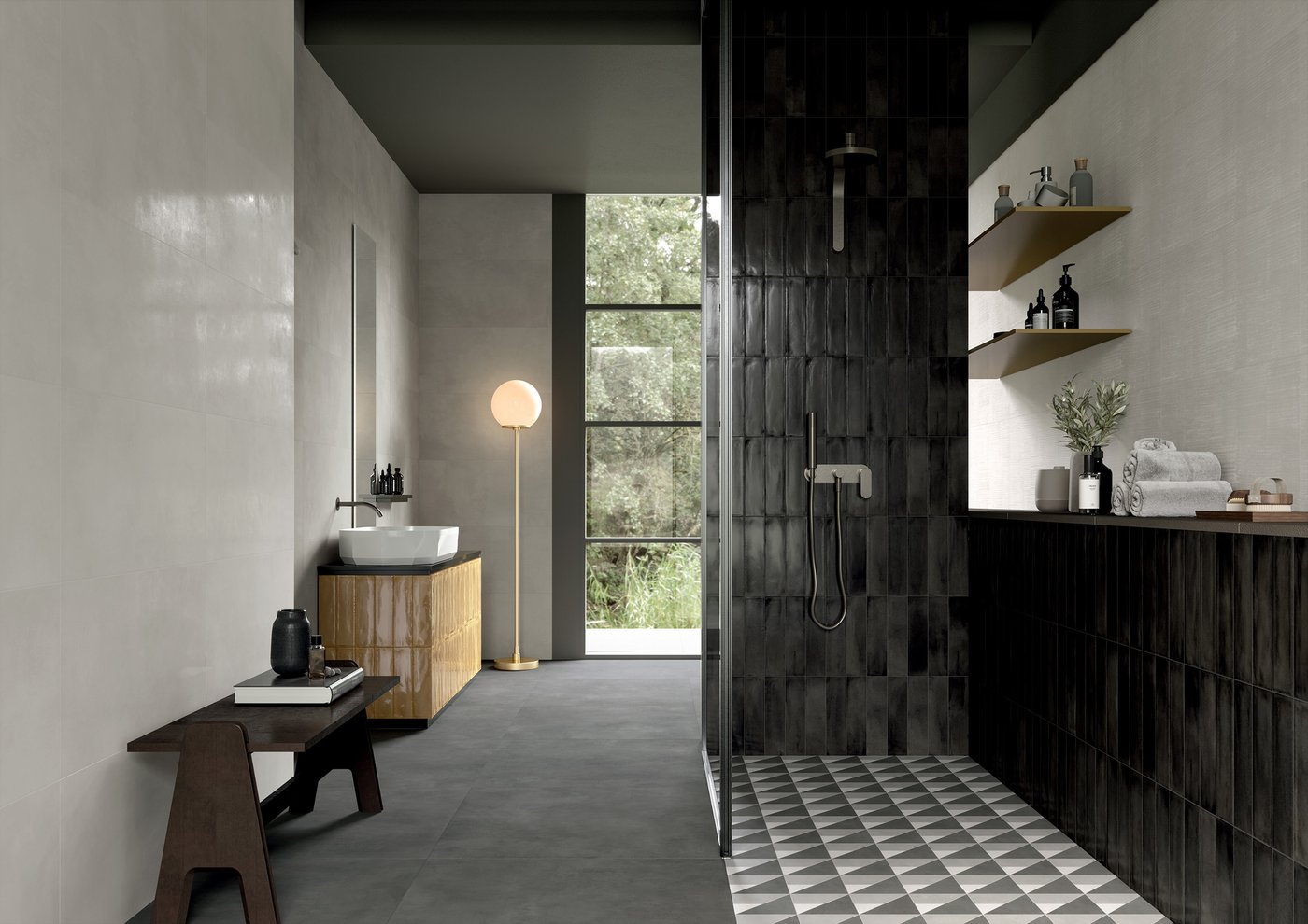 Concrete and resin effect stoneware Multiforme | Marca Corona