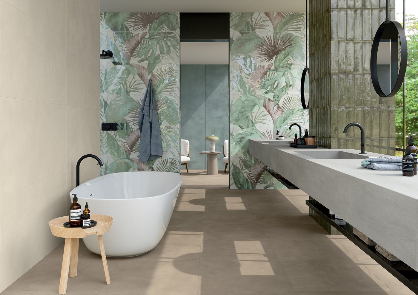 Concrete Effect Stoneware Tiles Multiforme Dune | Marca Corona