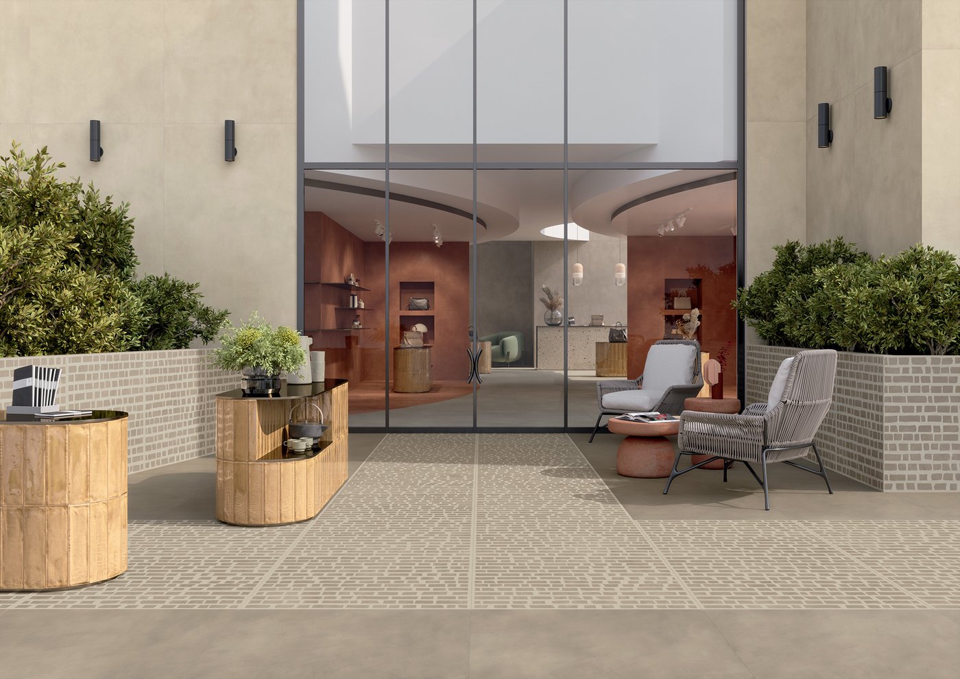 Concrete Effect Stoneware Tiles Multiforme Dune | Marca Corona