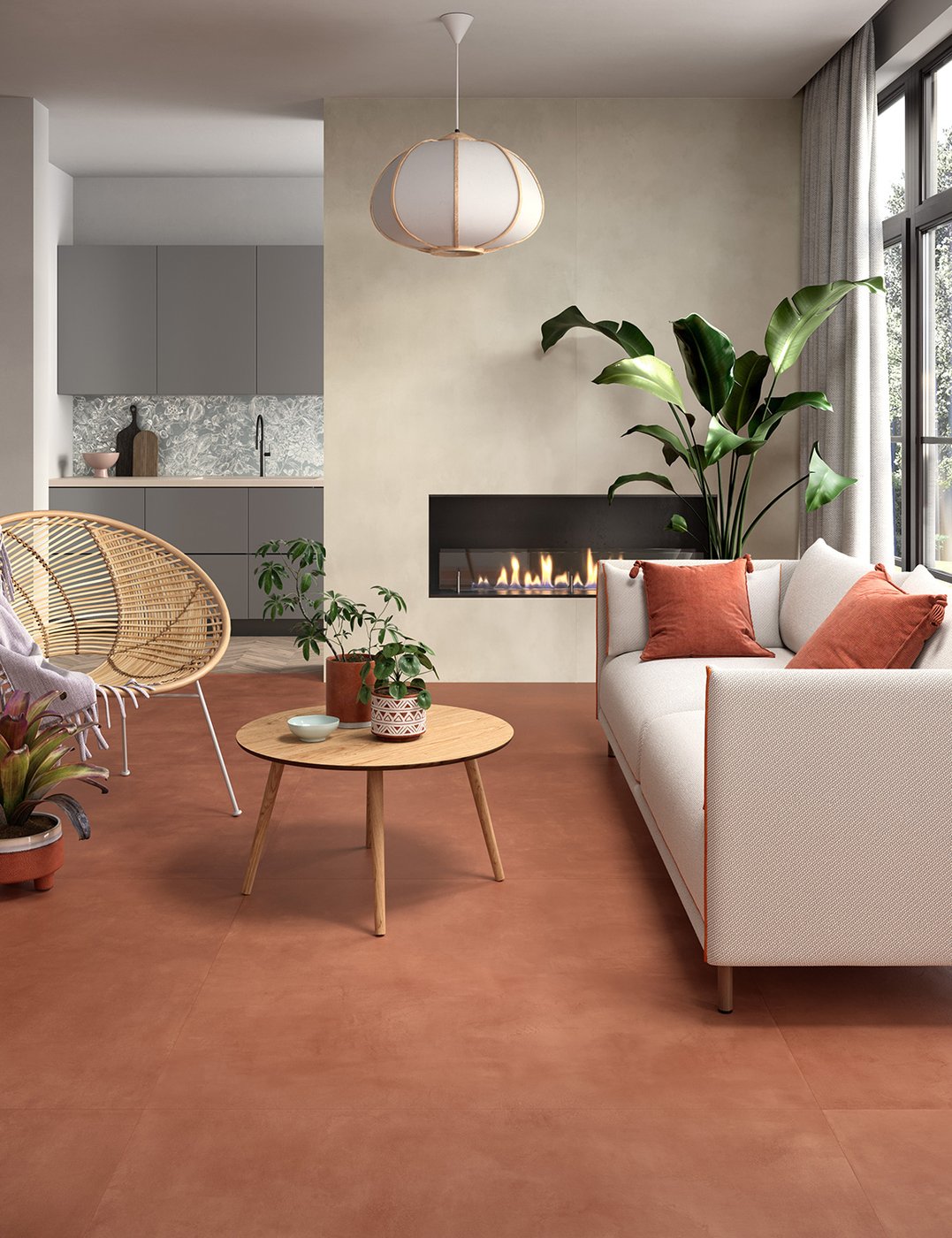 Concrete Effect Stoneware Tiles Multiforme Dune | Marca Corona