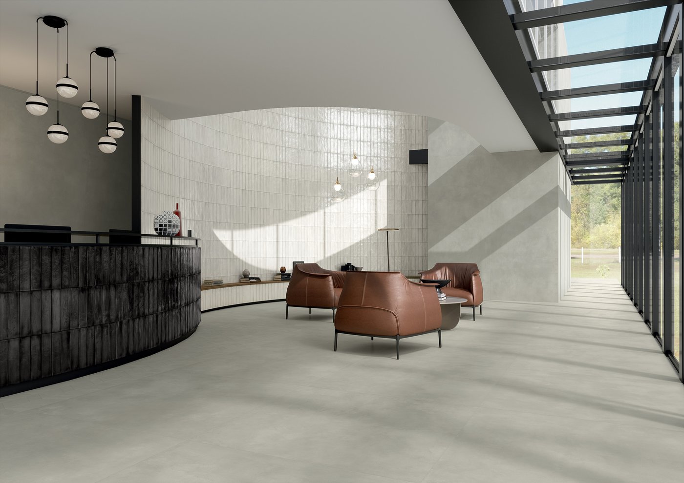 Concrete and resin effect stoneware Multiforme | Marca Corona