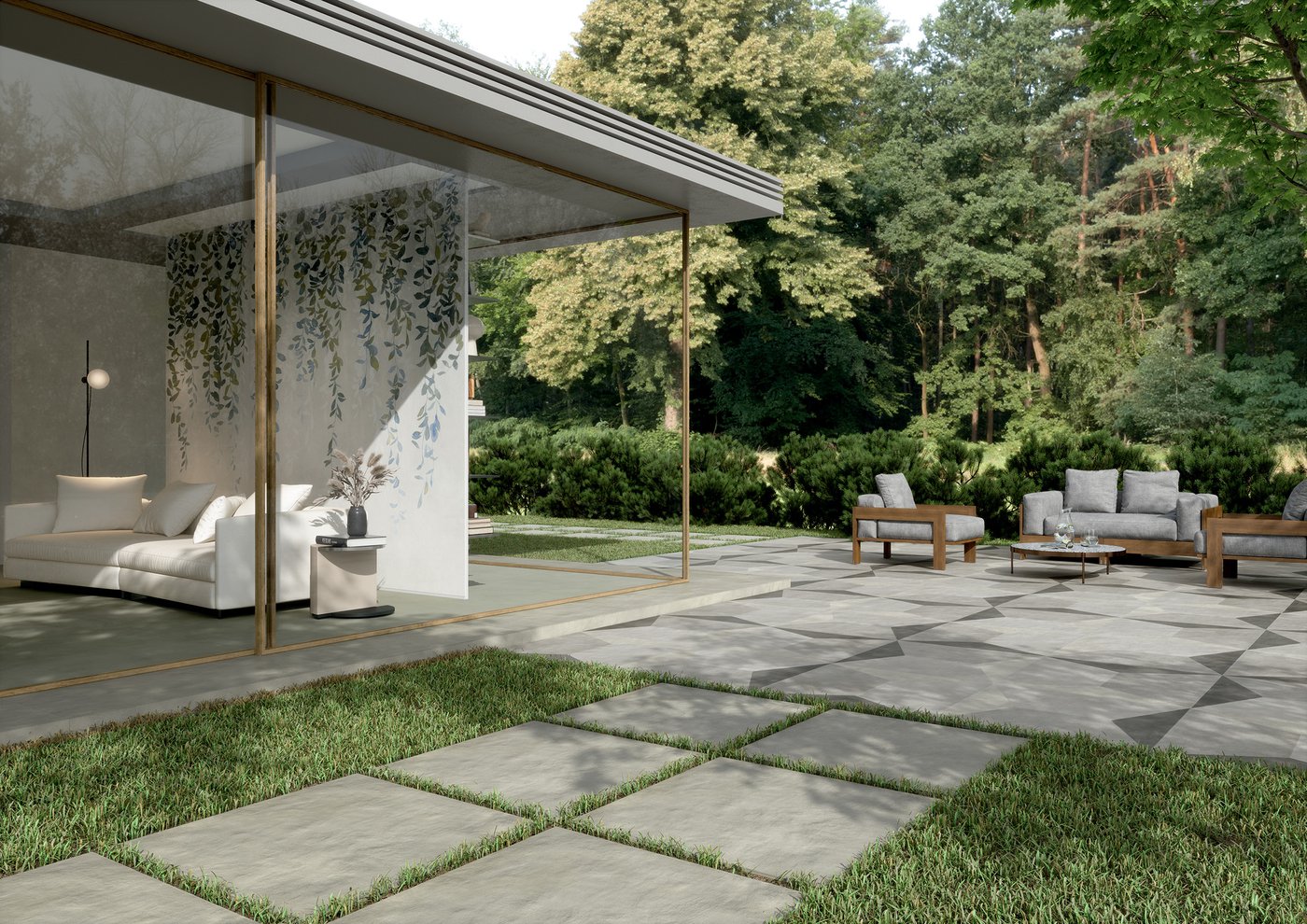 Concrete and resin effect stoneware Multiforme | Marca Corona
