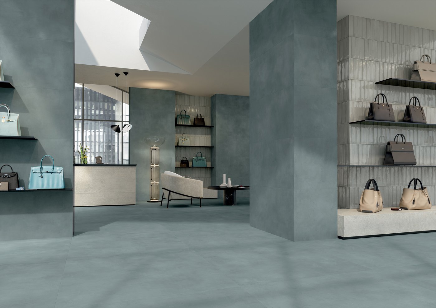 Concrete and resin effect stoneware Multiforme | Marca Corona