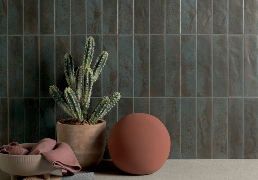 Metal Effect Stoneware Tiles Miniature Fuoco | Marca Corona