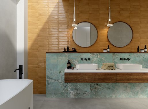 Marca Corona Italian porcelain tiles: discover all the effects | Marca ...